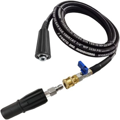 Kit Engate Rápido Intech Machine Turbo Jet Bico Registro Mangueira Aço ...